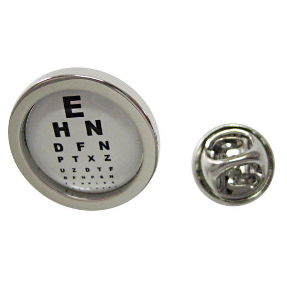 Kiola Designs | Accessories | Bordered Optometrist Design Lapel Pin ...